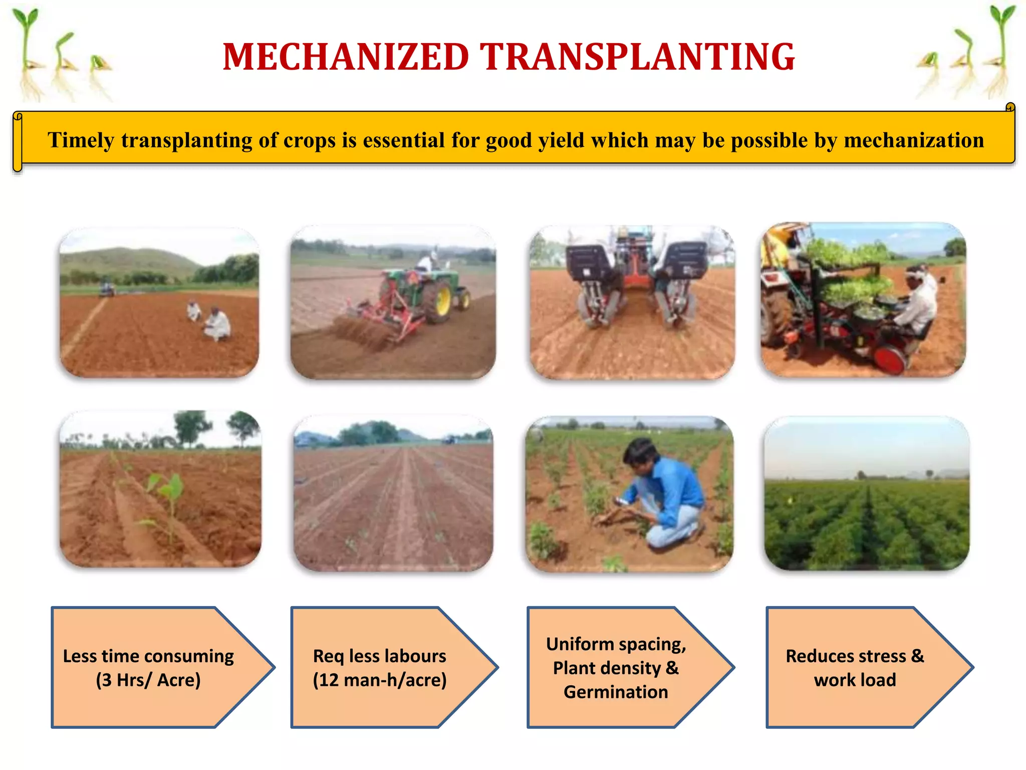 Tractor mounted vegetable transplanter | PPTX