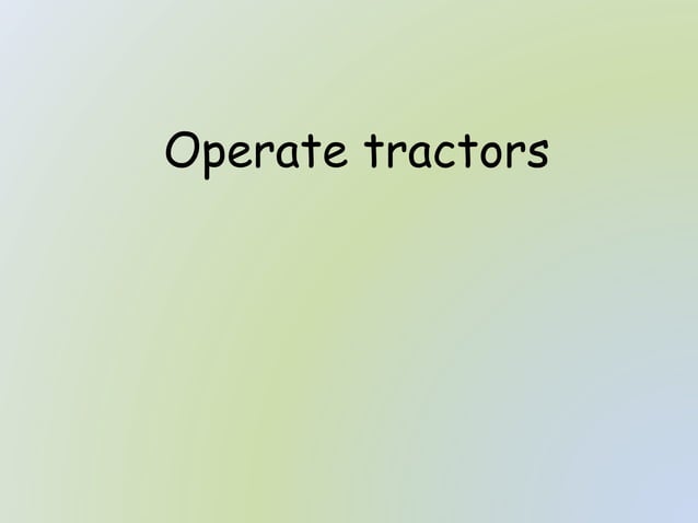 Tractor ppt | PPTX