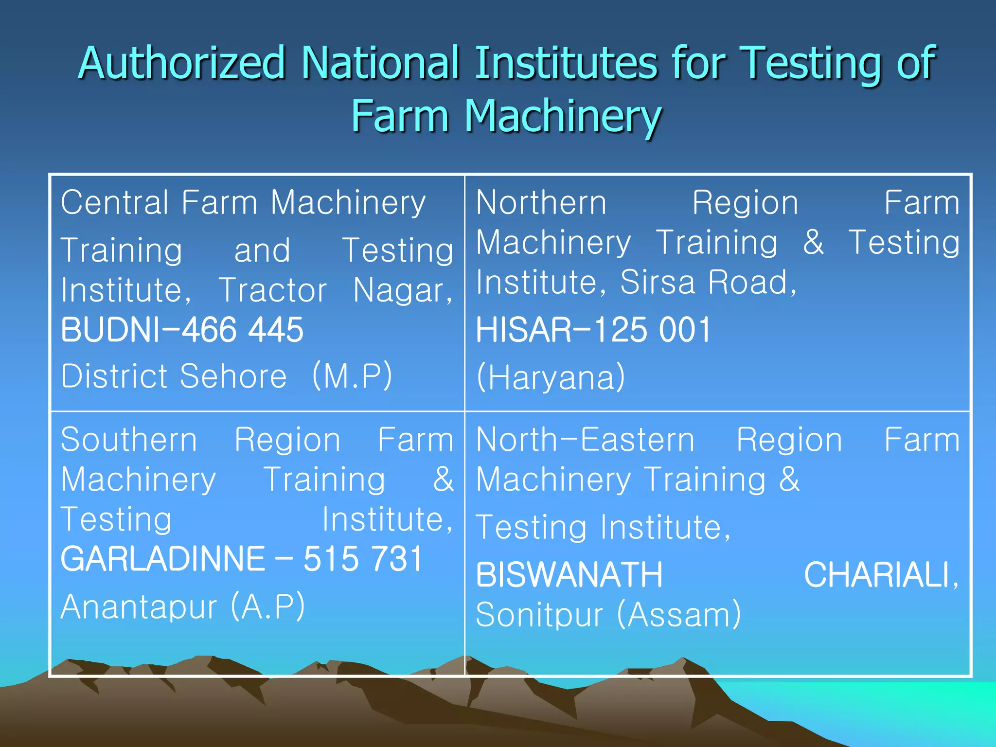 Tractor Testing Ppt Pptx