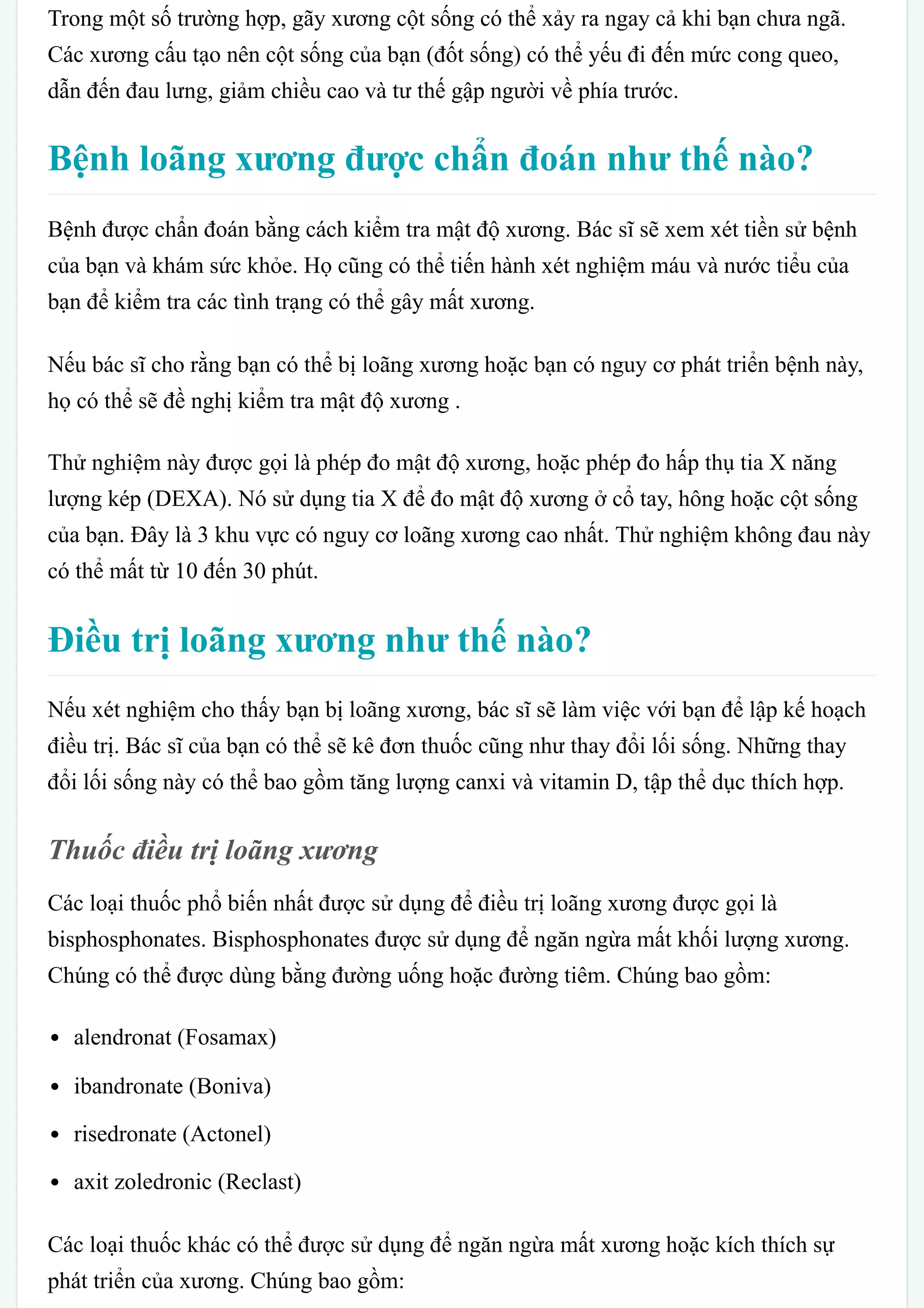 Benh loang xuong Nguyen nhan trieu chung cach dieu tri | Tracuuthuoctay | PDF