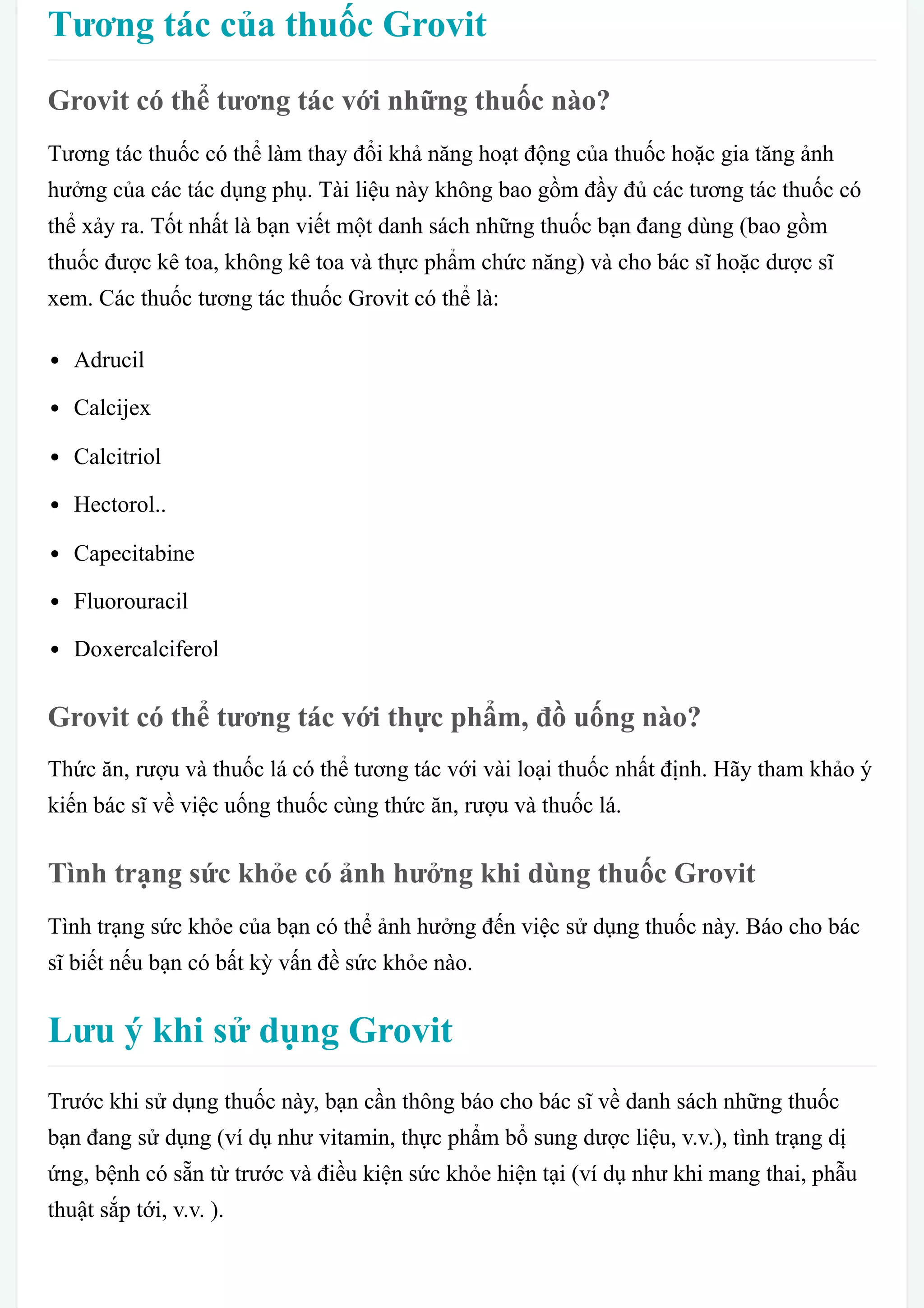 Thuoc GROVIT gia bao nhieu Mua thuoc o dau|Tracuuthuoctay | PDF