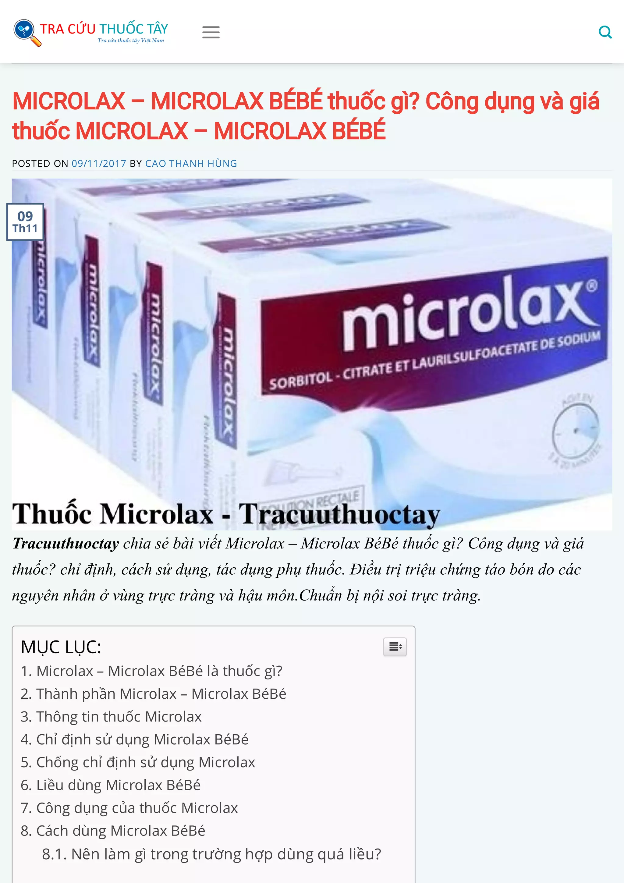 MICROLAX - MICROLAX BE BE |Tracuuthuoctay | PDF