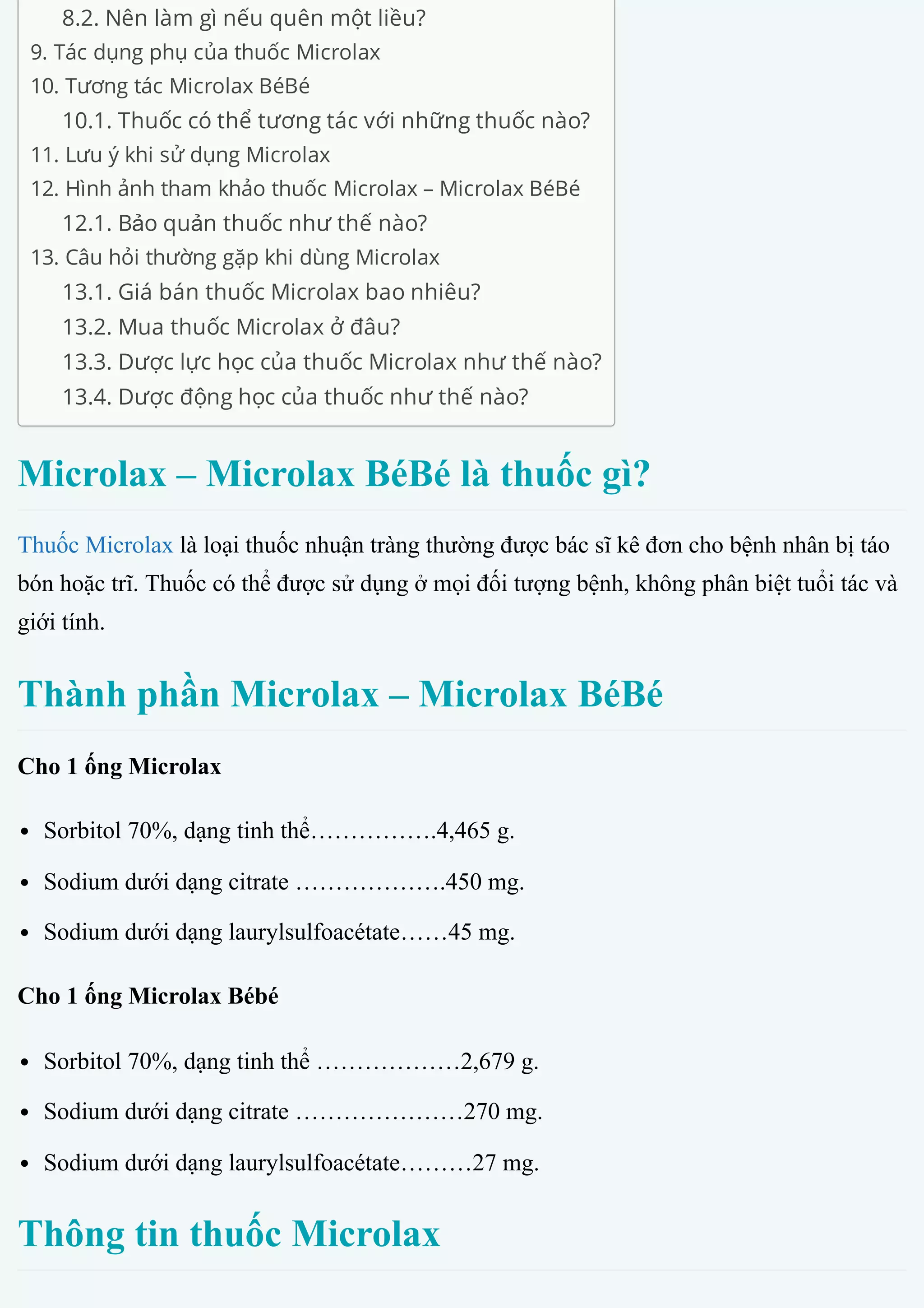 MICROLAX - MICROLAX BE BE |Tracuuthuoctay | PDF