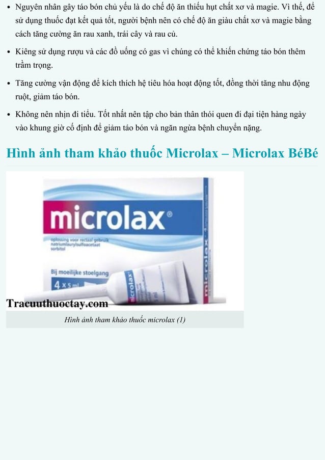 MICROLAX - MICROLAX BE BE |Tracuuthuoctay | PDF