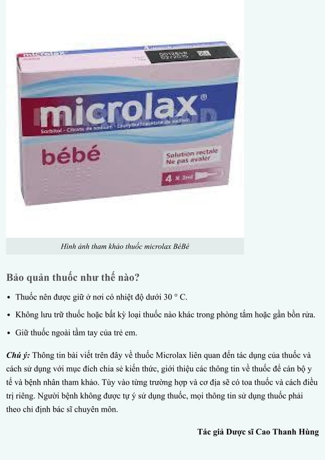 MICROLAX - MICROLAX BE BE |Tracuuthuoctay | PDF