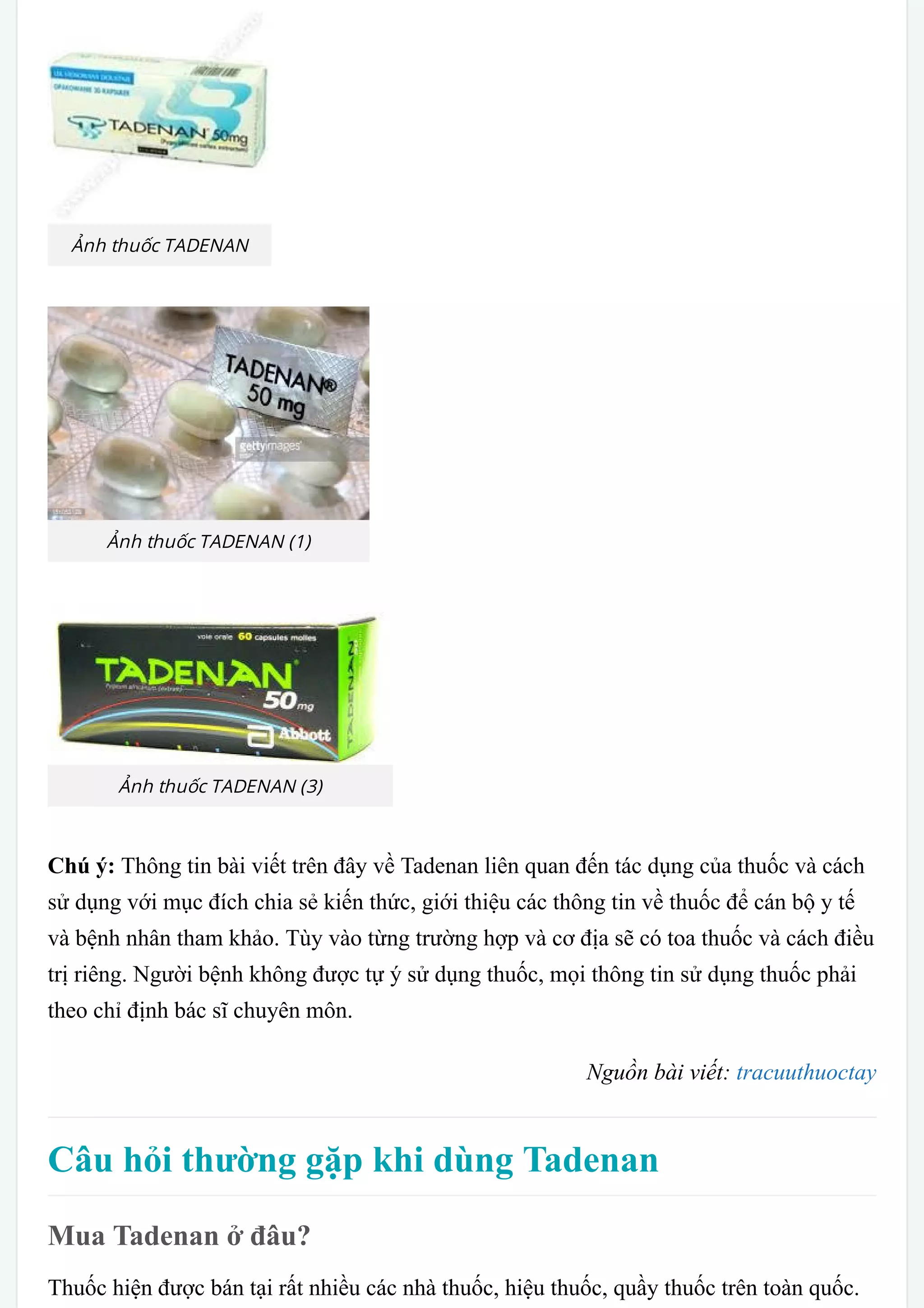 TADENAN thuoc gi Cong dung va gia thuoc TADENAN |Tracuuthuoctay | PDF ...