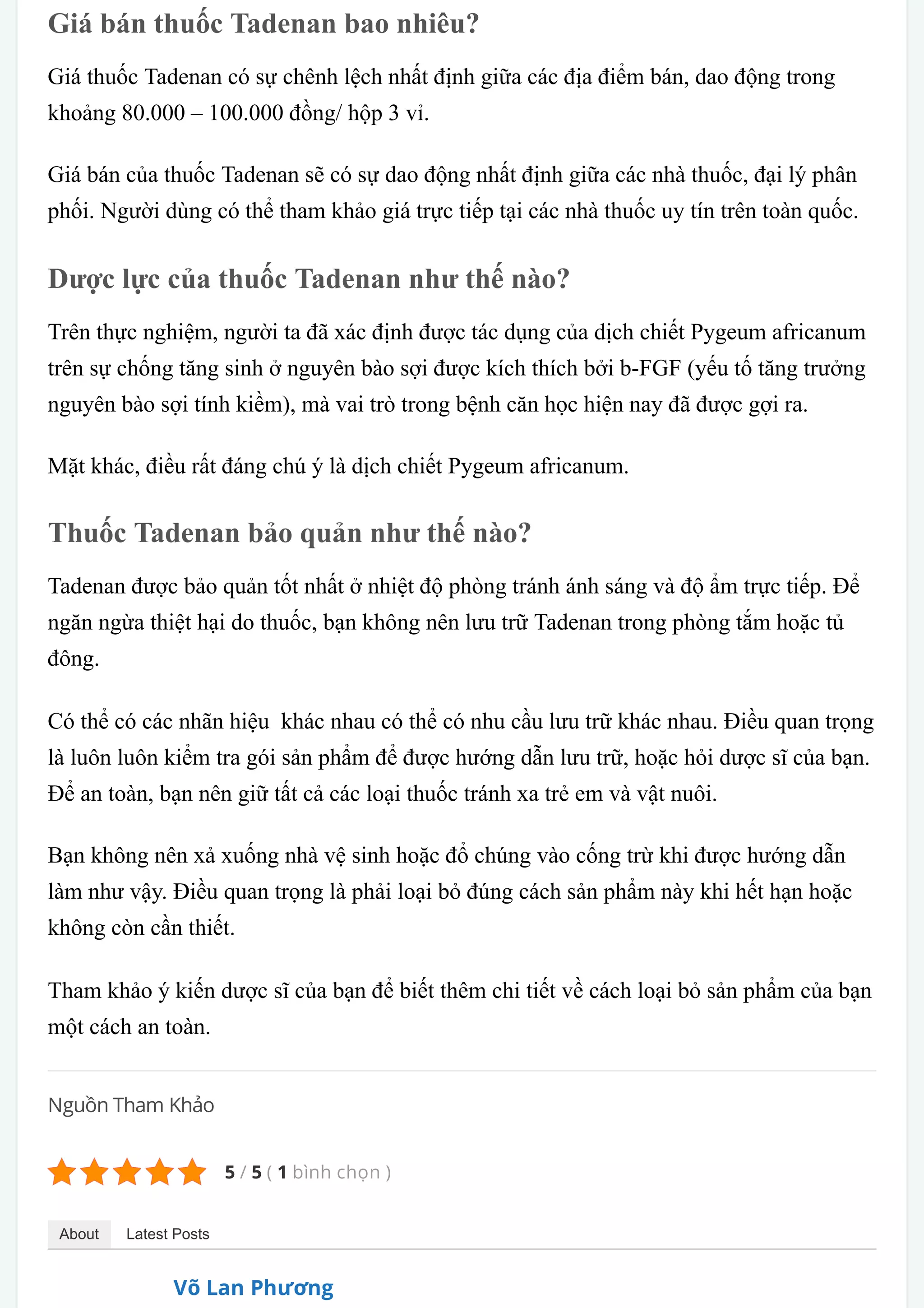 TADENAN thuoc gi Cong dung va gia thuoc TADENAN |Tracuuthuoctay | PDF ...