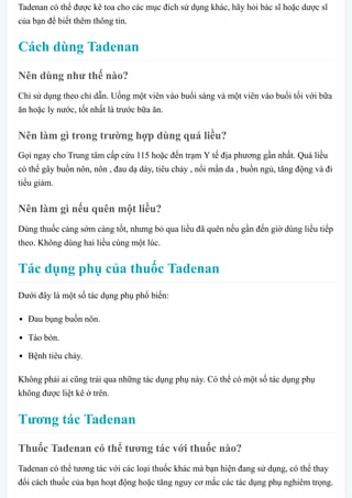 TADENAN thuoc gi Cong dung va gia thuoc TADENAN |Tracuuthuoctay | PDF ...
