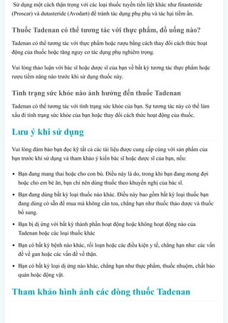 TADENAN thuoc gi Cong dung va gia thuoc TADENAN |Tracuuthuoctay | PDF ...