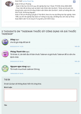 TADENAN thuoc gi Cong dung va gia thuoc TADENAN |Tracuuthuoctay | PDF ...