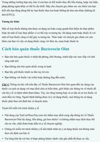 Gia ke khai thuoc Bacterocin Oint thong tin thuoc |Tracuuthuoctay | PDF