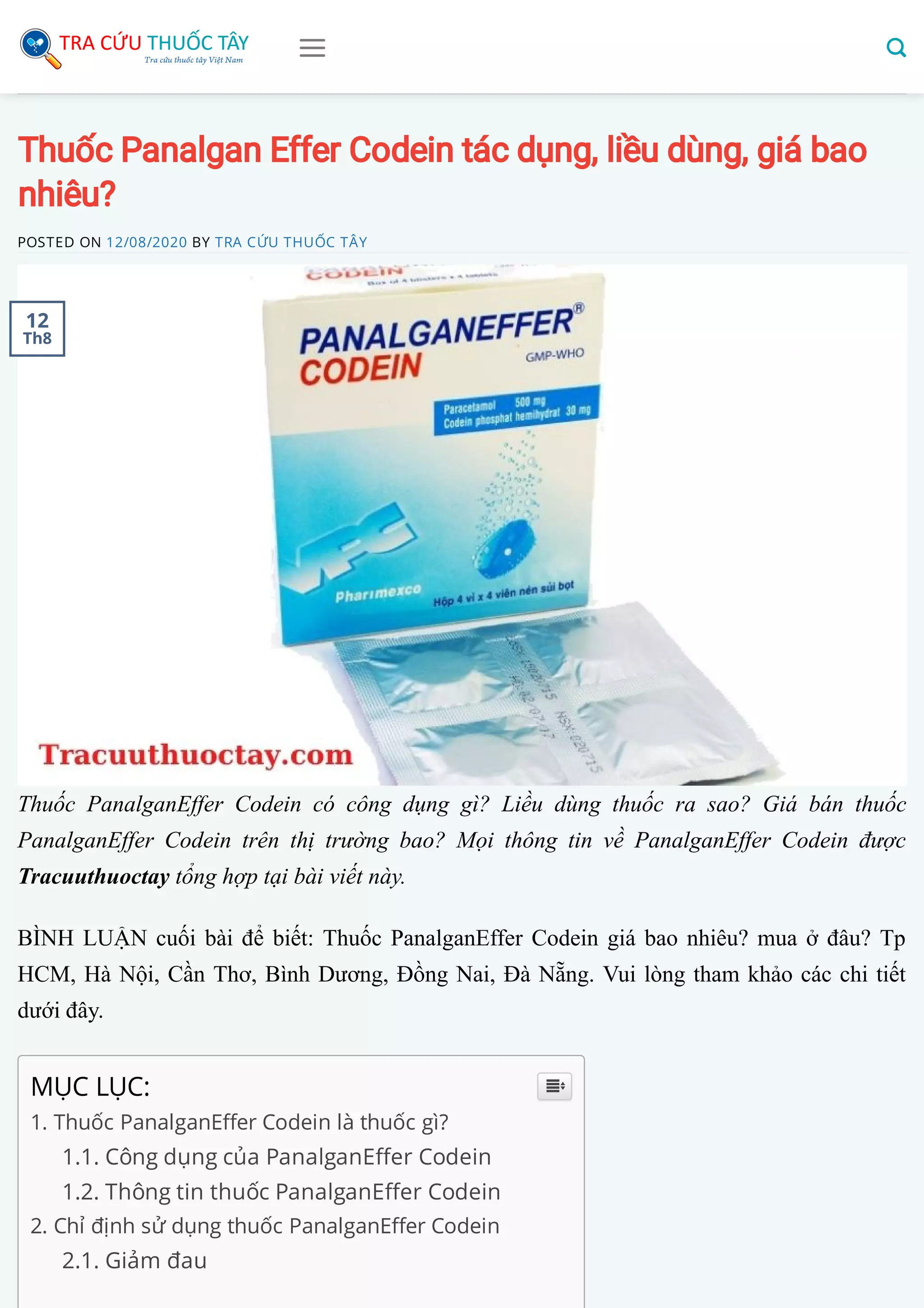 Panalganeffer codein|Tracuuthuoctay | PDF