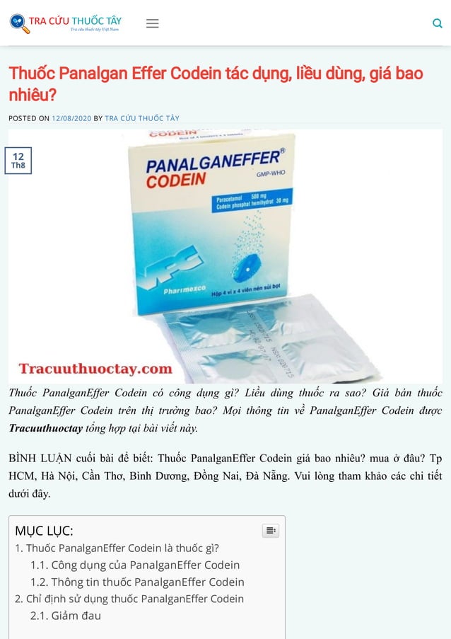 Panalganeffer codein|Tracuuthuoctay | PDF