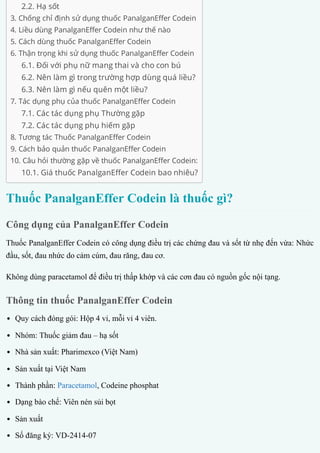 Panalganeffer codein|Tracuuthuoctay | PDF