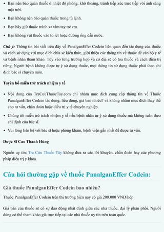 Panalganeffer codein|Tracuuthuoctay | PDF