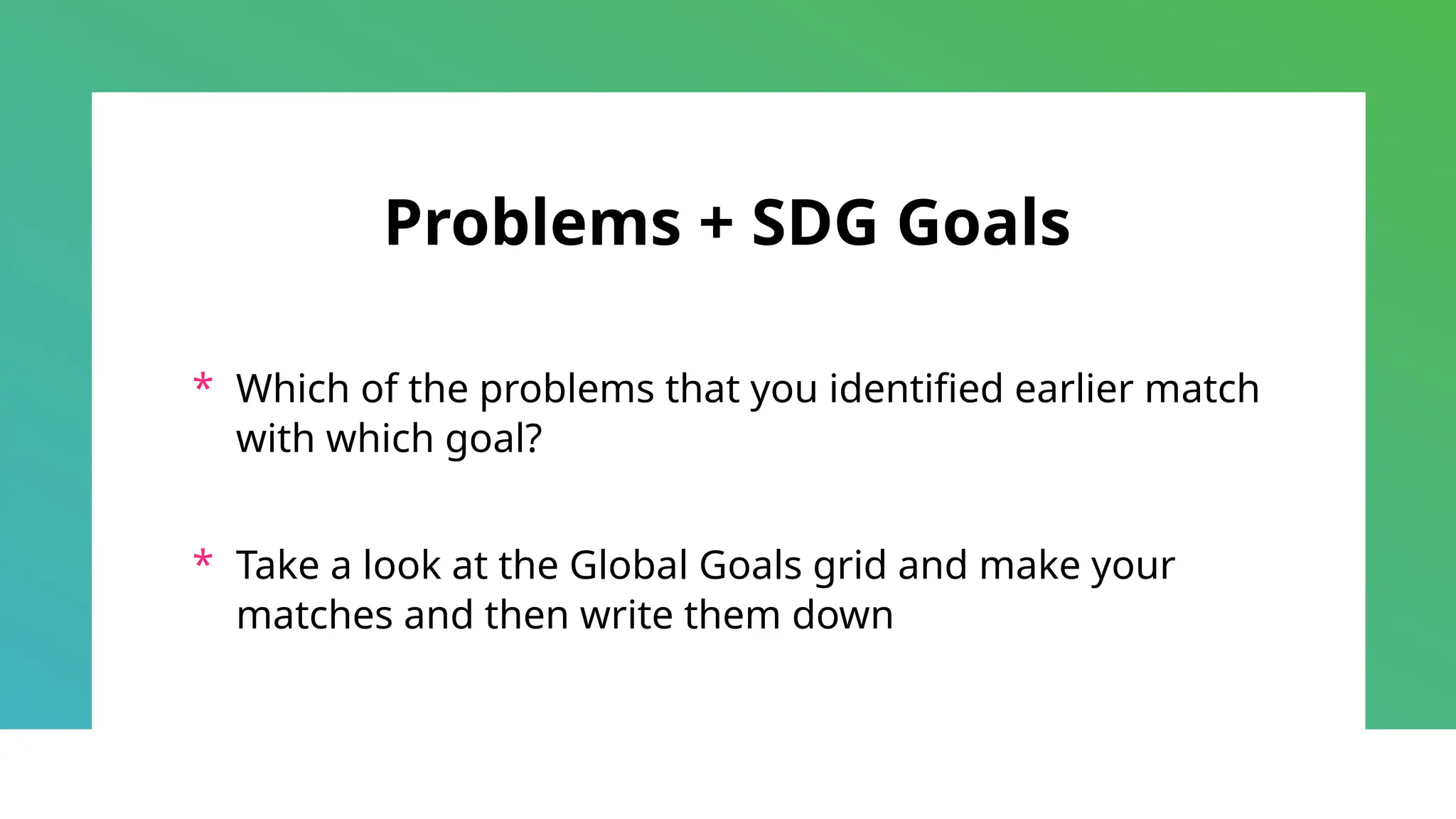 sustainable development goals lesson and how these SDGs align with your ...
