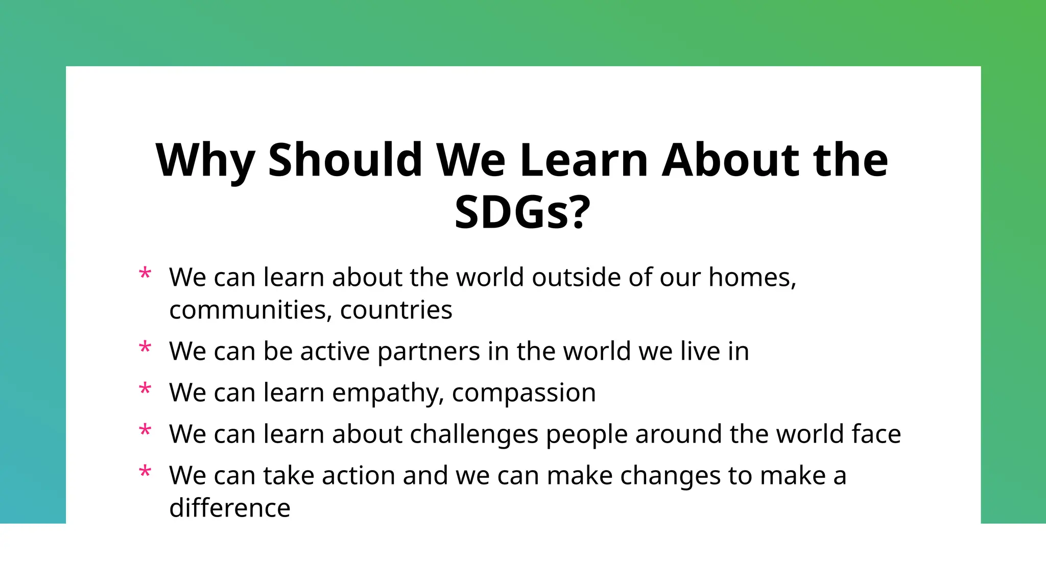 sustainable development goals lesson and how these SDGs align with your ...