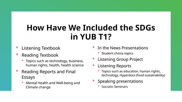 sustainable development goals lesson and how these SDGs align with your ...