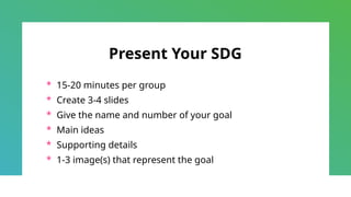 sustainable development goals lesson and how these SDGs align with your ...