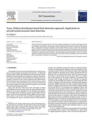 Tracy–Widom distribution based fault detection approach: Application to aircraft sensor/actuator ...