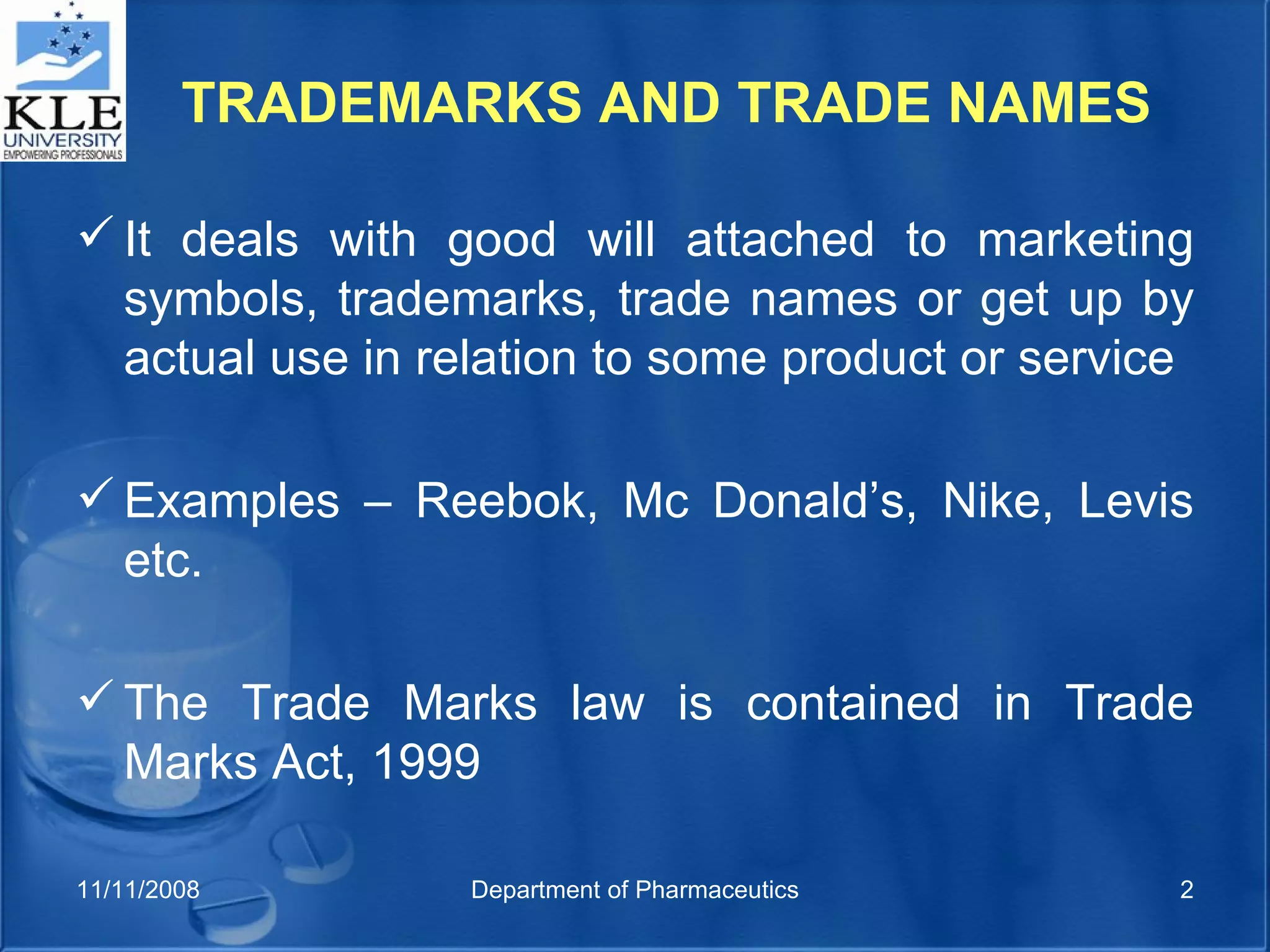Trade Marks and Trade Names | PPT