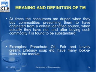 Trade Marks and Trade Names | PPT
