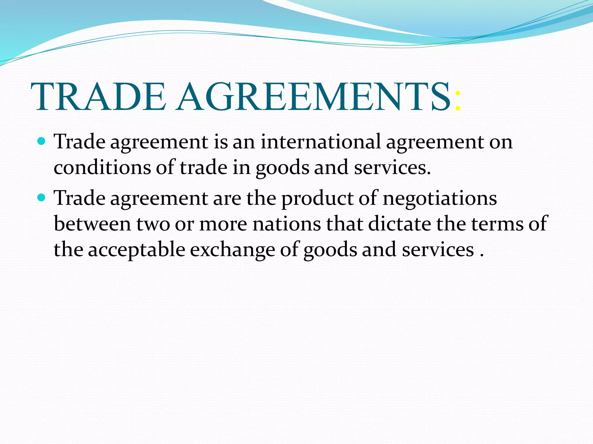 Trade agreements | PPTX