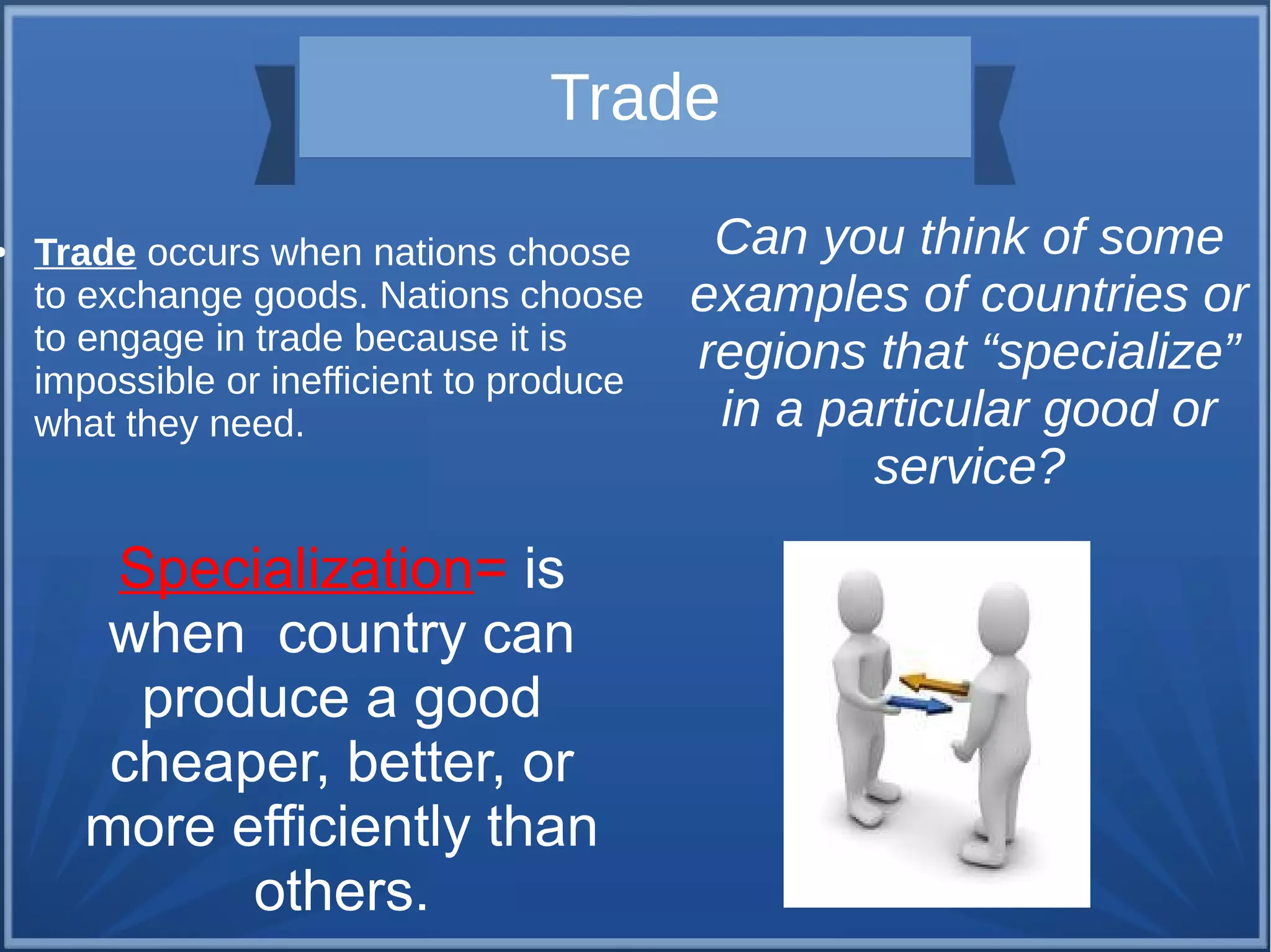 Trade and economic growth | ODP | Commodities | Economy