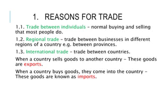 Geography Grade 8 - Trade and transport around the world | PPTX