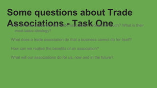 Trade associations Presentation and Tasks | PPTX