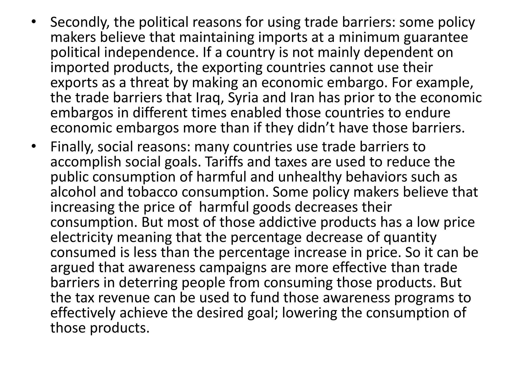Trade Barrier | PPTX