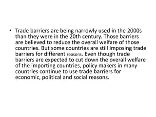 Trade Barrier | PPTX