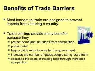 Trade barriers | PPT