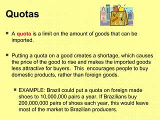 Trade barriers | PPT | Commodities | Economy