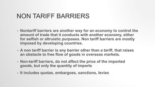 Trade barriers | PPTX