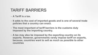 Trade barriers | PPTX