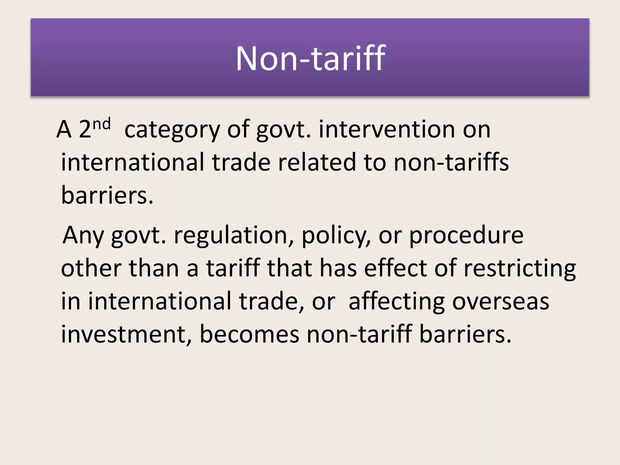 Trade barriers | PPT