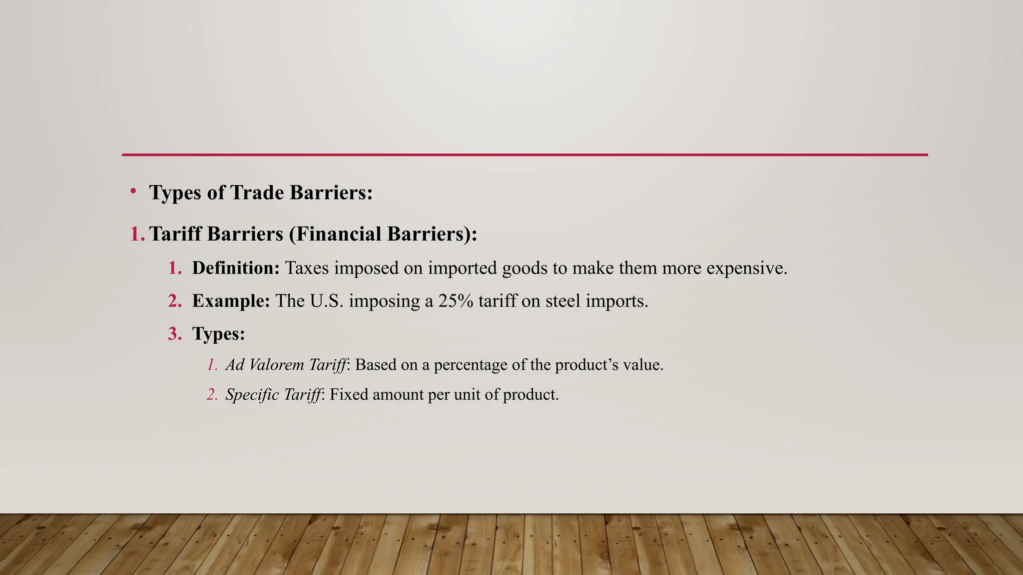 trade Barriers.pptx from international trade | PPTX