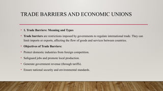 trade Barriers.pptx from international trade | PPTX
