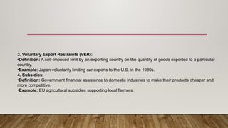 trade Barriers.pptx from international trade | PPTX