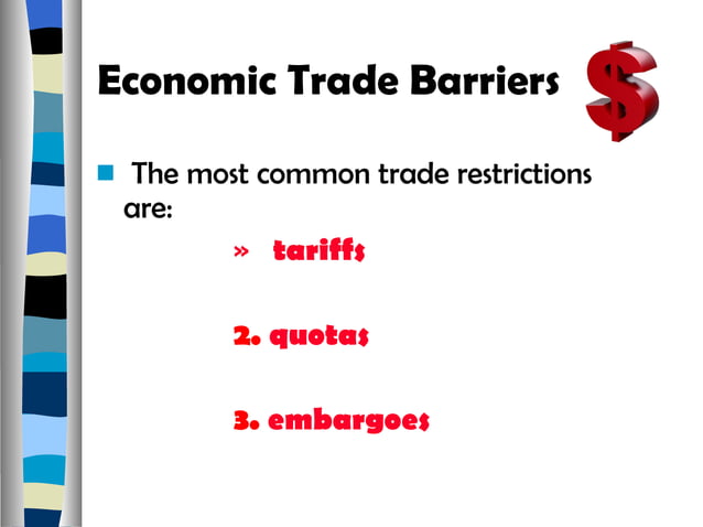 Trade barriers and europe powerpoint revised 10 11 | PPT