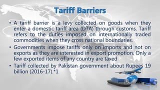 International Trade Barriers by the learners | PPTX