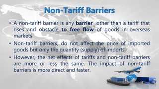 International Trade Barriers by the learners | PPTX