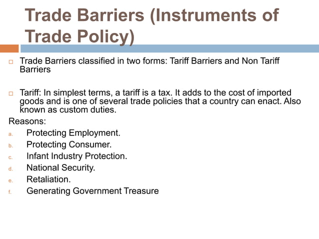 Trade Barriers in International Business | PPTX | Commodities | Economy