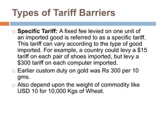 Trade Barriers in International Business | PPTX
