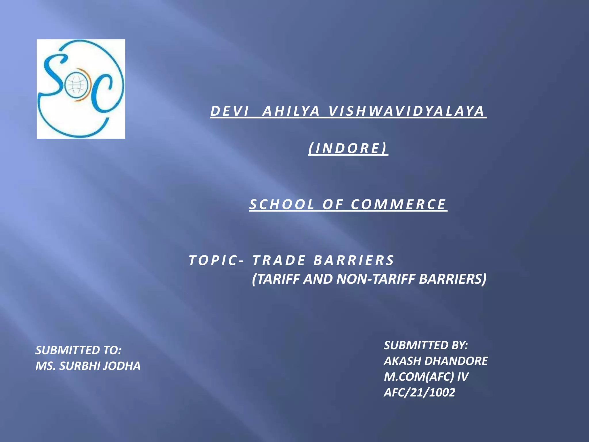 Trade barriers .pptx