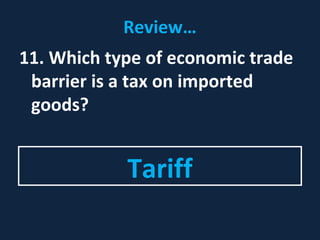 Trade barriers review | PPT
