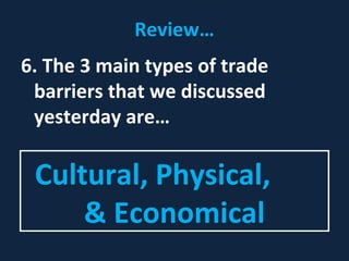 Trade barriers review | PPT
