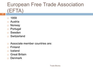 Trade blocks & business centres | PPTX