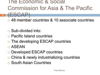 Trade blocks & business centres | PPTX